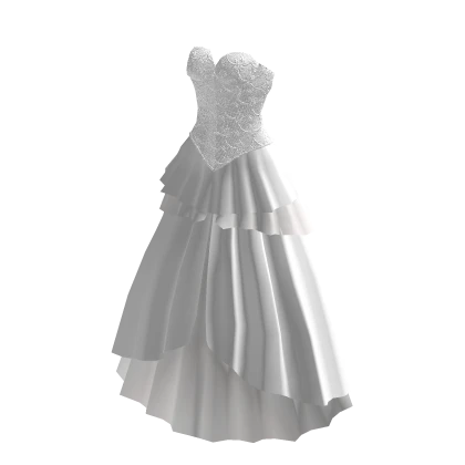 Festive White Ballroom Goth Gown Dress | Roblox Item - Rolimon's