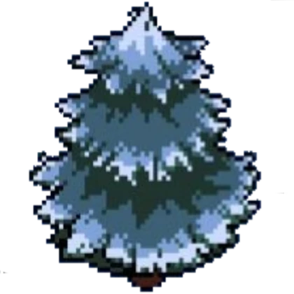 Undertale Snowdin tree