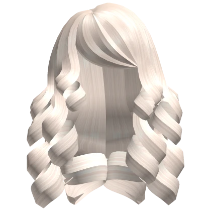 Cute Curly Long Gyaru Agejo Hair in Platinum | Roblox Item - Rolimon's