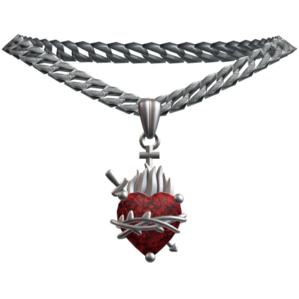 Sacred Heart Chain - Silver & Red | Roblox Item - Rolimon's