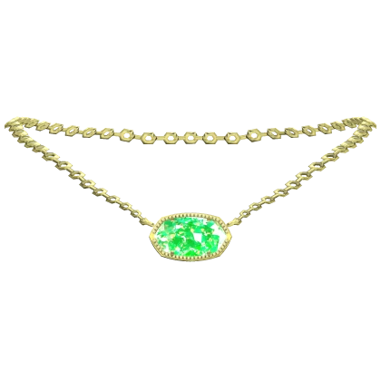 green emerald gemstone gold necklace | Roblox Item - Rolimon's