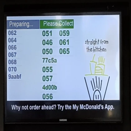 Mcdonald's Order screen