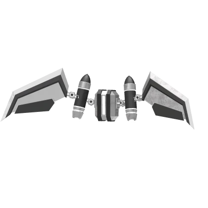 SILVER & BLACK MECHA WING JETPACK | Roblox Item - Rolimon's
