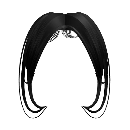 Newside Bangs Combo in Black with Edges | Roblox Item - Rolimon's