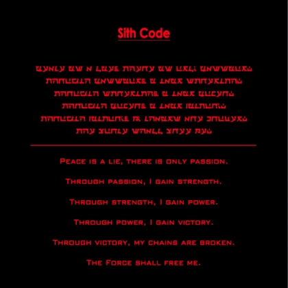 Sith Code