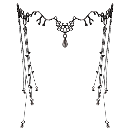 Tiara de cabeza de elfo de hadas oscuro de ónix negro - Roblox