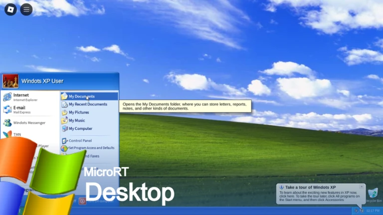 โปรแกรมจำลอง Windows XP - Roblox