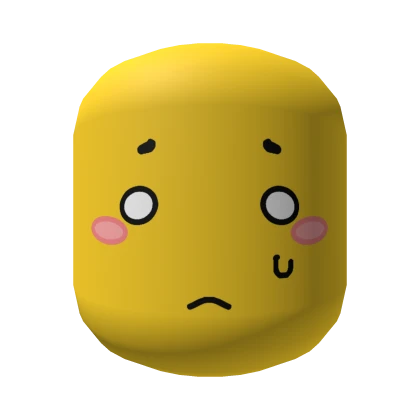 Sweating Nervous Scared Worried Noob Face [Yellow] | Roblox Item ...