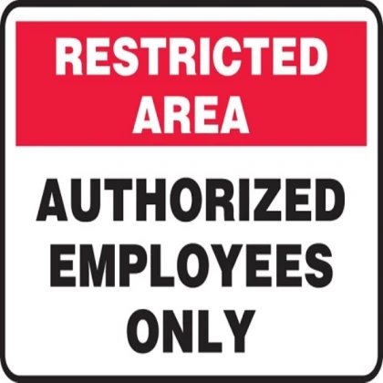 Employees only Sign
