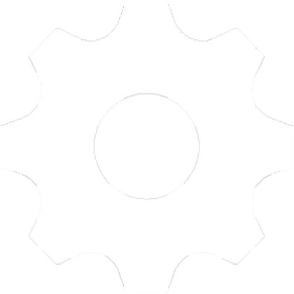 White Cog Gear Icon