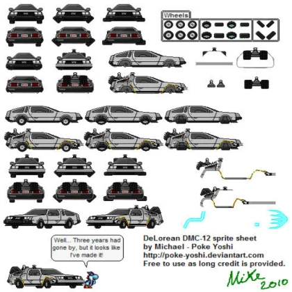 DELOREAN SPRITE SHEET