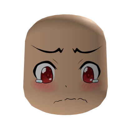 red crying face anime
