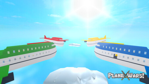 Guerras de Aviões! Vermelho vs Azul vs Verde vs Amarelo - Roblox