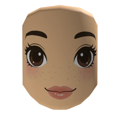 Cute Woman Head Girl Face Natural With Lashes | Roblox Item - Rolimon's
