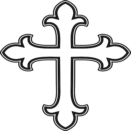 transparent cross (white)