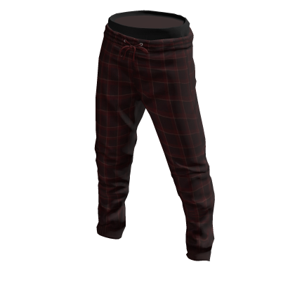 Red Plaid Sweatpants - Roblox