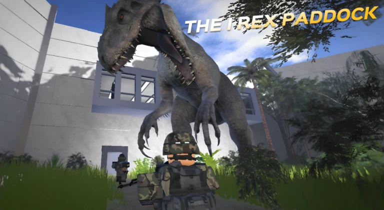 Jurassic world indominus rex paddock練 - Roblox