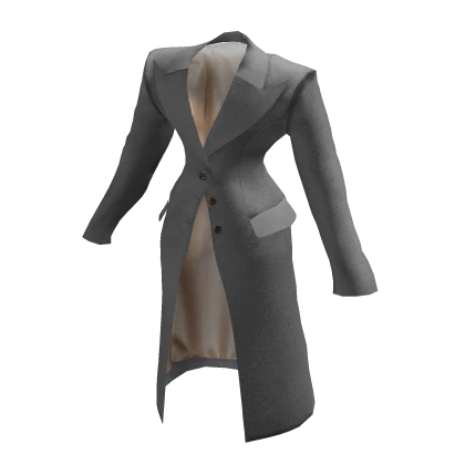 Grey Merino Wool Long Coat Jacket | Roblox Item - Rolimon's