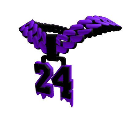 NBA 2.0 Purple Iced Out Chain 24 Kobe Black Vamp - Roblox