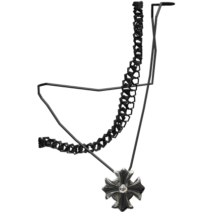 Black/Silver Vintage Chrome Pendant Shoulder Chain | Roblox Item ...