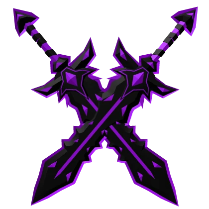 Dual Purple Neon Sword Back | Roblox Item - Rolimon's