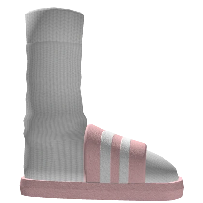 Slides and Socks Pink - Right Shoe Accessory | Roblox Item - Rolimon's