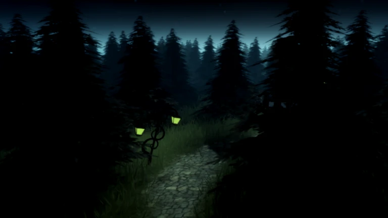 Jardín de ambiente nocturno - Roblox