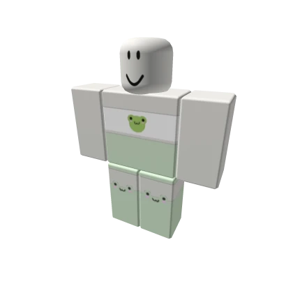 Cute Aesthetic Green Frog Girl Pants geen - Roblox