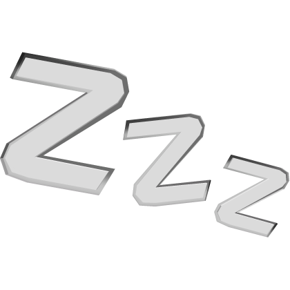 สัญลักษณ์การแสดงออกอะนิเมะง่วงนอน Zzz Emote 3D Z's - Roblox