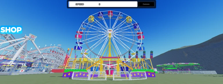 ¡Mega parque temático! ¡Feria divertida! Atracciones y montañas rusas ...