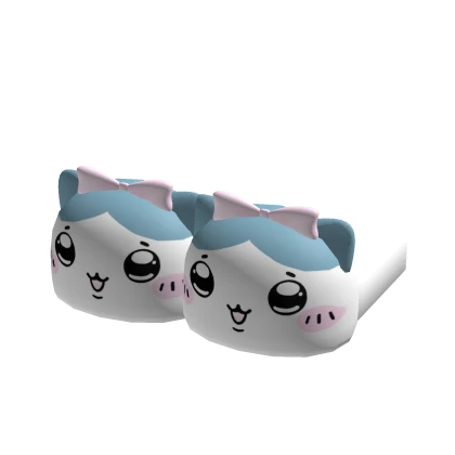 kawaii blue chiikawa hachiware bow slippers | Roblox Item - Rolimon's