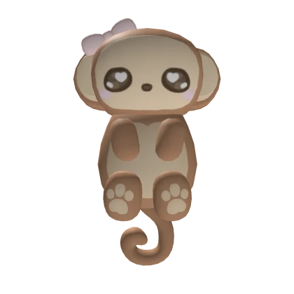 Cute Trendy Preppy Monkey Pink Bow Teddy | Roblox Item - Rolimon's
