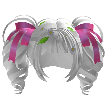 White Summer Gyaru Twin Tails | Roblox Item - Rolimon's