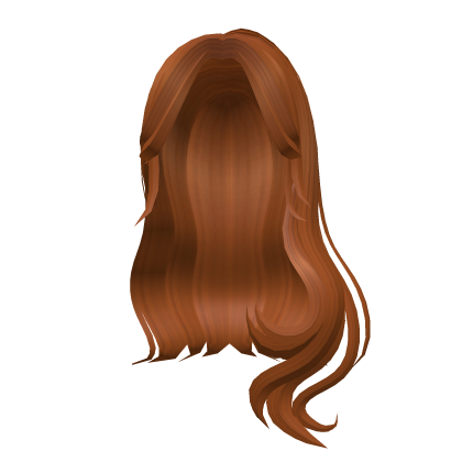 Ginger Orange Long Curly Wavy Middle Part Hair - Roblox