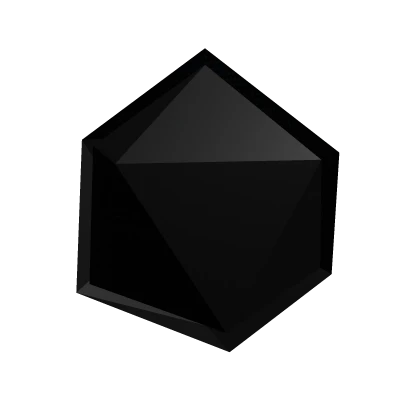 D20 Head - Black | Roblox Item - Rolimon's