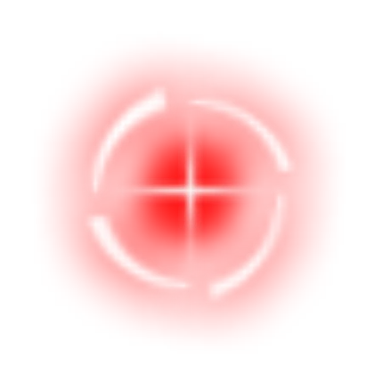 red glow crosshair