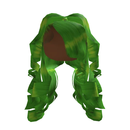Princess Curls Scalp Hair In Neon Green | Roblox Item - Rolimon's