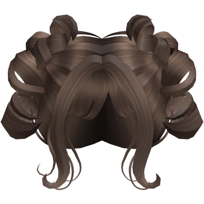 curly n swirly ethereal double buns - brown | Roblox Item - Rolimon's