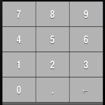 number pad