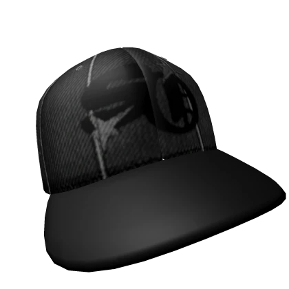 Black Distressed Fitted Snapback Tilted Cap | Roblox Item - Rolimon's