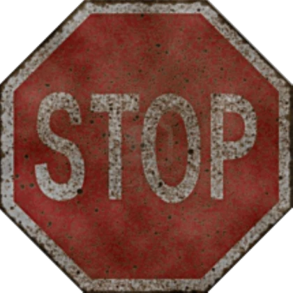 Corroded/Rusty Stop Sign