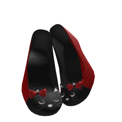 cute ladybug twee kitty cat polka dot heels | Roblox Item - Rolimon's