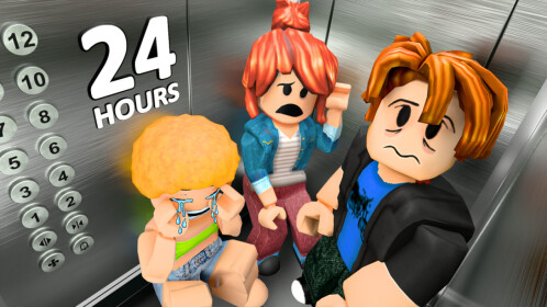 24 godziny w windzie... - Roblox