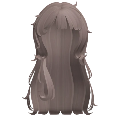 messy long layered flowy hair in ash brown | Roblox Item - Rolimon's