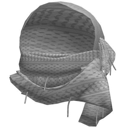 Fluffy Emo Wrapped Headscarf (Grey) | Roblox Item - Rolimon's