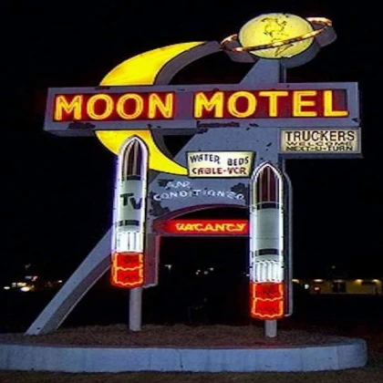 Moon motel sign
