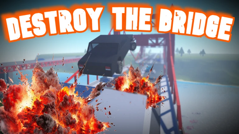 ¡Destruye el puente! (Puente y coche estrellándose) - Roblox