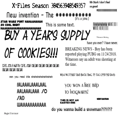 A Decal With Random Text