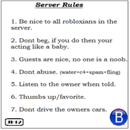Personal Server Rules V.2