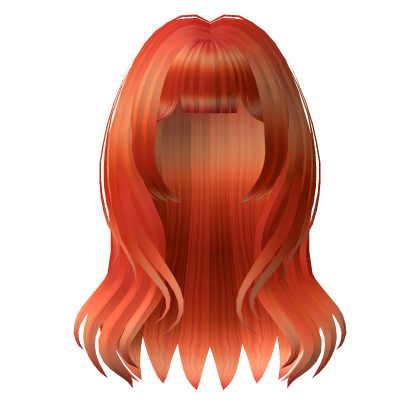 Stylish Orange Voluminous Hair - Roblox